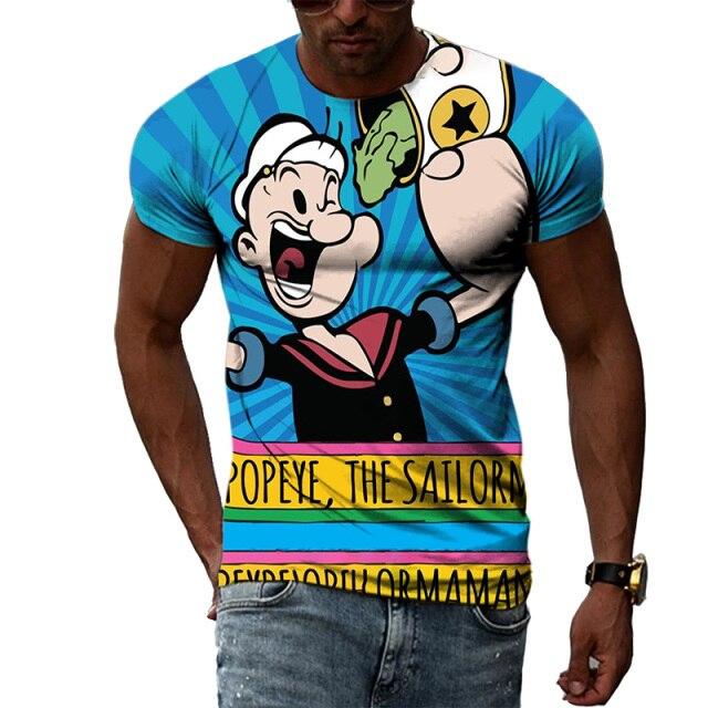 Buy Fashion Sale 3d Tee Cartoon Popeye Harajuku Anime Men Women T ...