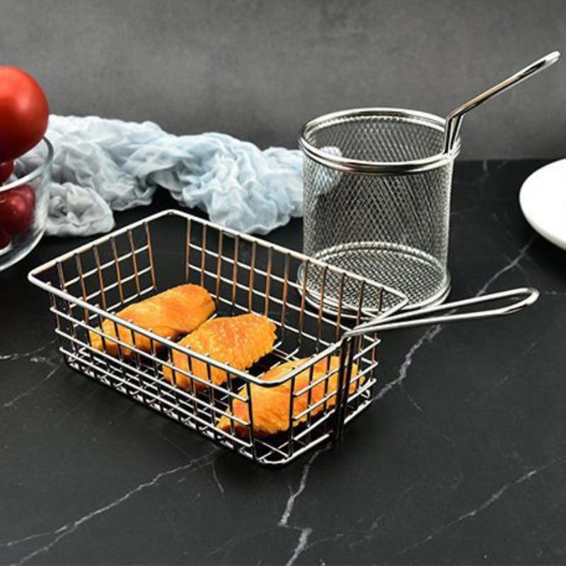 Buy Stainless Steel French Fries Basket Mini Frying Basket Strainer ...