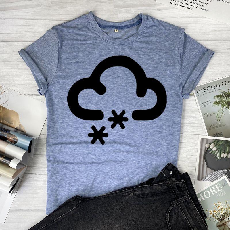 💰Köp billigt online Weather Symbol New Print Loose Shirts Women Blouses ...