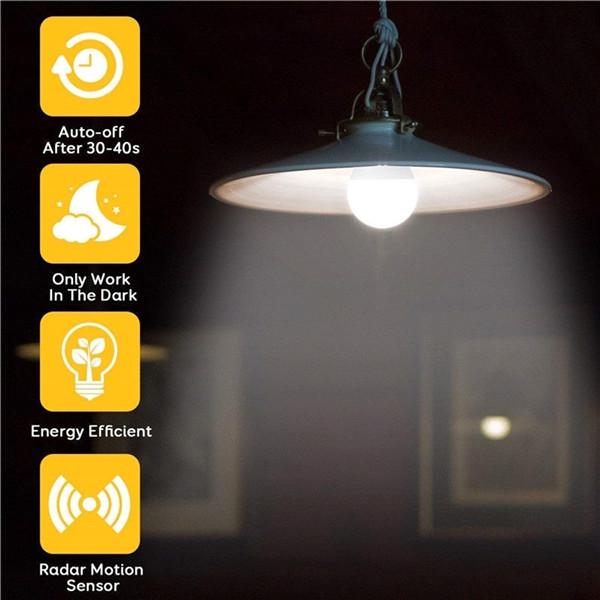 Indoor E27 White Smart Sensor LED Bulb Lamp Auto Sensitive Lights-buy ...