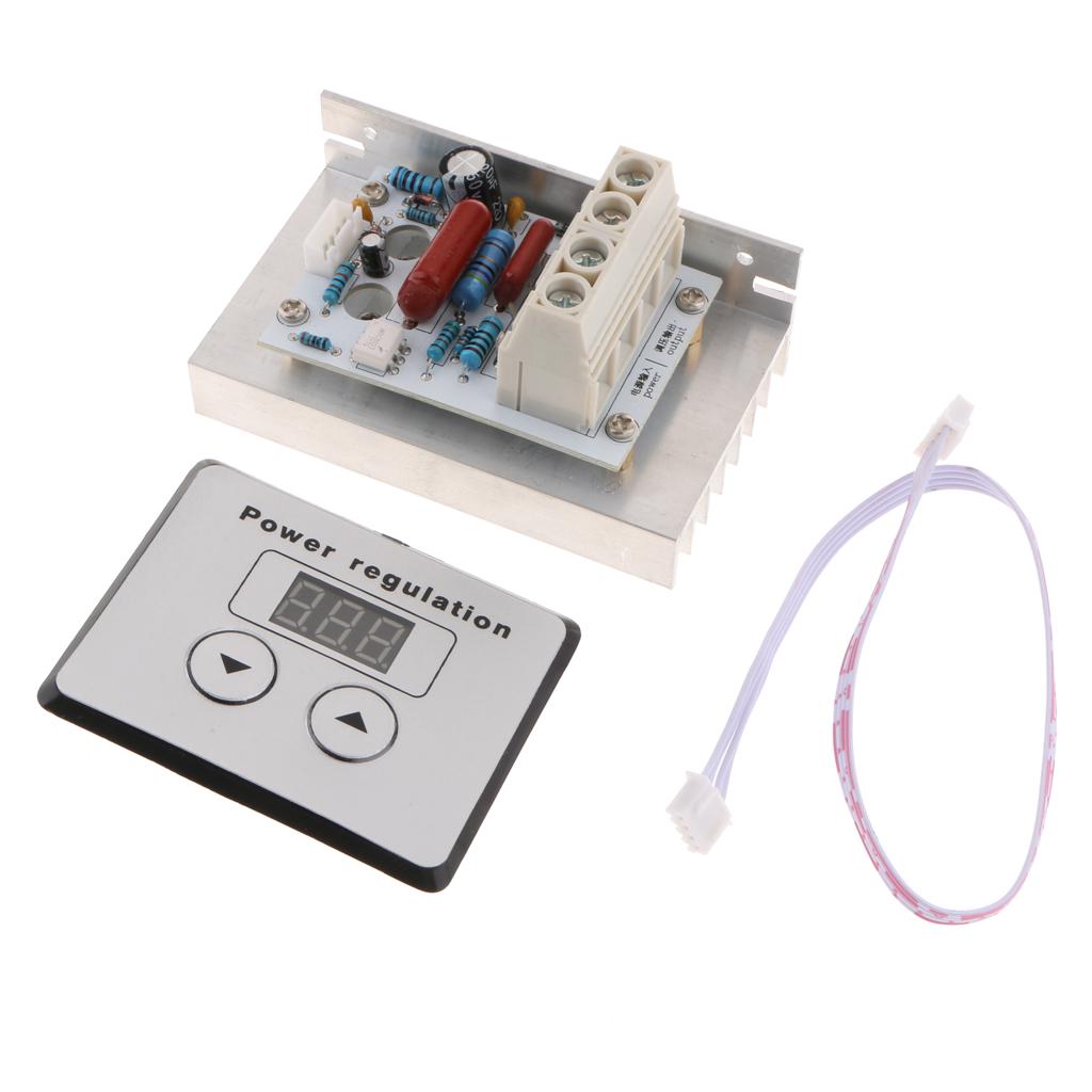 Buy SCR Digital Voltage Regulator, 10000W AC 220V 80A,Dimmer Thermostat ...