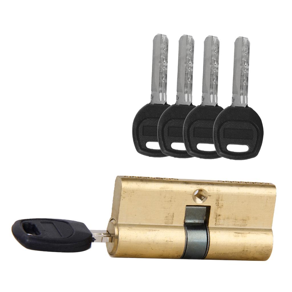 65MM 32.5/32.5 Brass Key Cylinder Door Lock Barrel High Security Anti ...