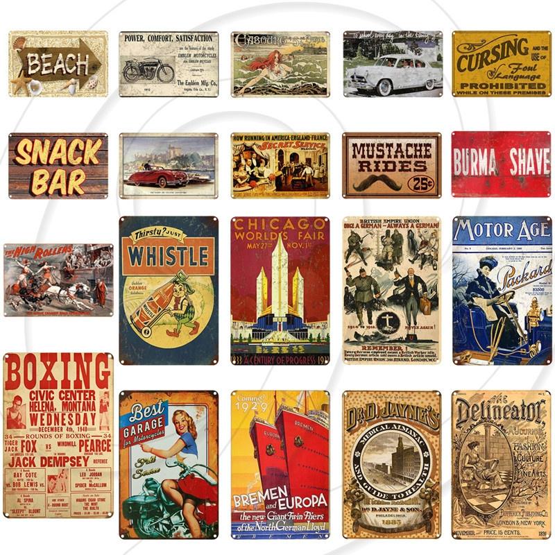 Metal Craft Tin Sign Vintage Poster Plaque Bar Pub Garage Iron Painting ...
