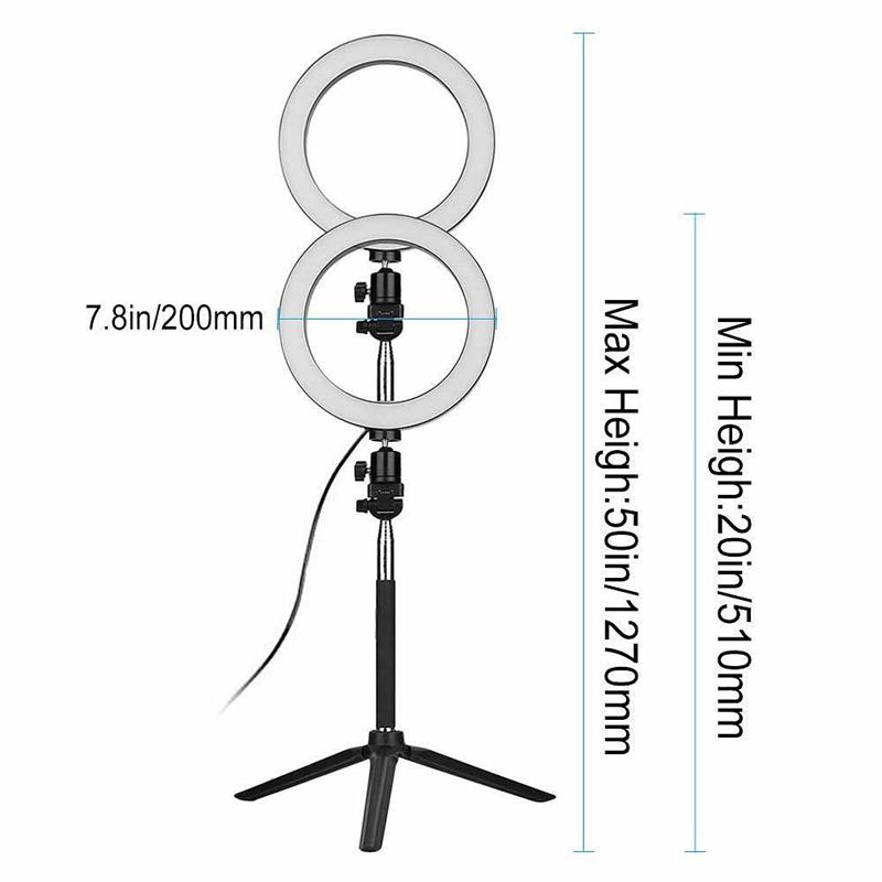 Buy Selfie Photo LED Studio Ring Light Photo Video Dimmable Lamp Light ...