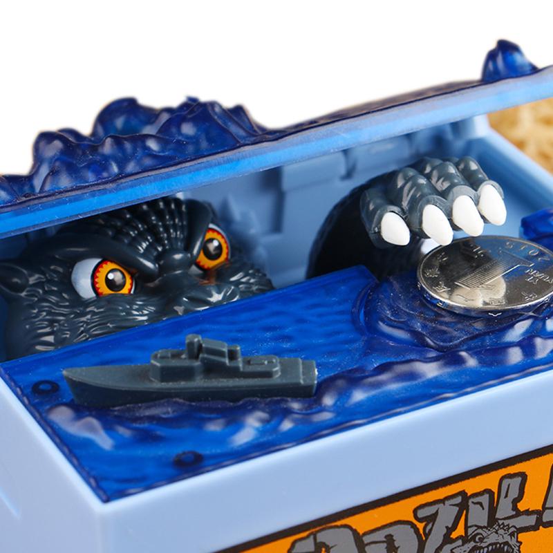 Electronic Automatic Stealing Coin Godzilla Box Novelty Coin Bank Money ...