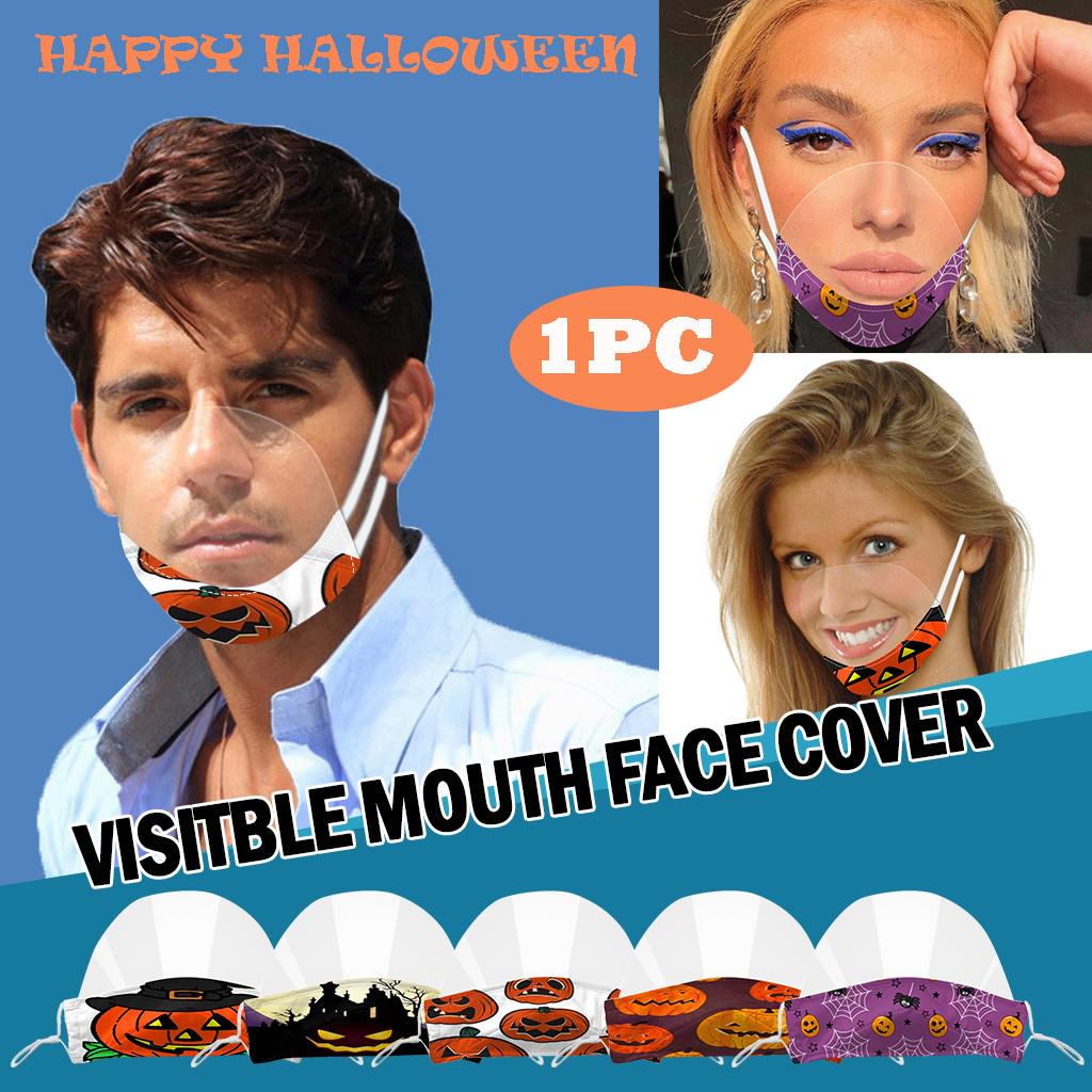 Buy 1PC Halloween Mini Shield Washable Reusable Comfortable Transparent ...