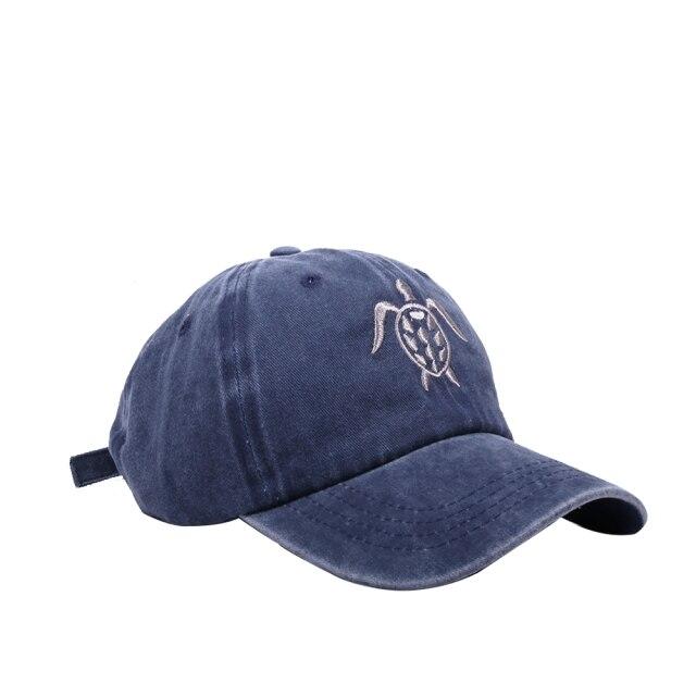 Buy Men 'S Baseball Cap Women 'S Summer Hat Snapback Turtle Embroidery ...