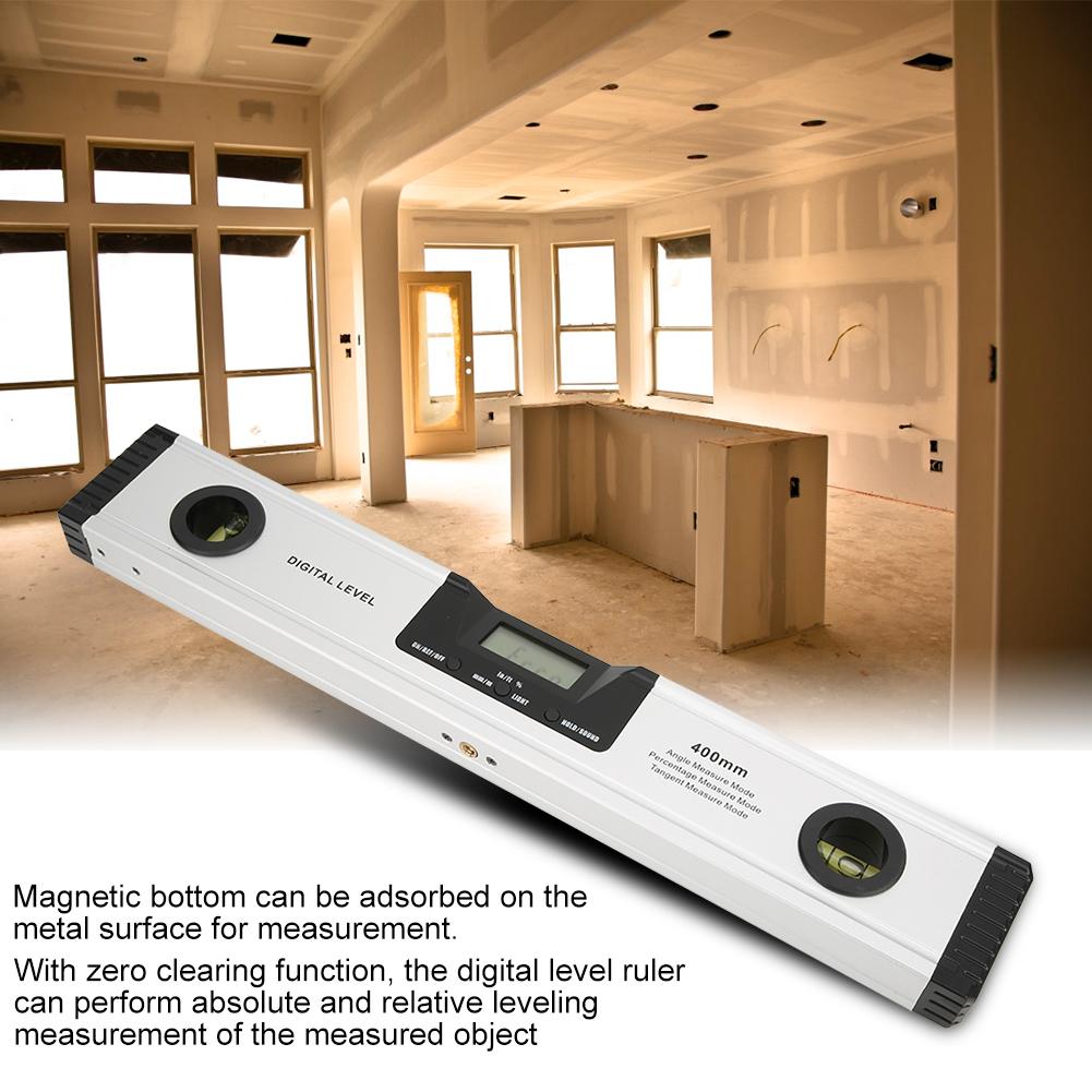 400mm Digital Backlight Laser Level Ruler Horizontal Vertical Bubble ...