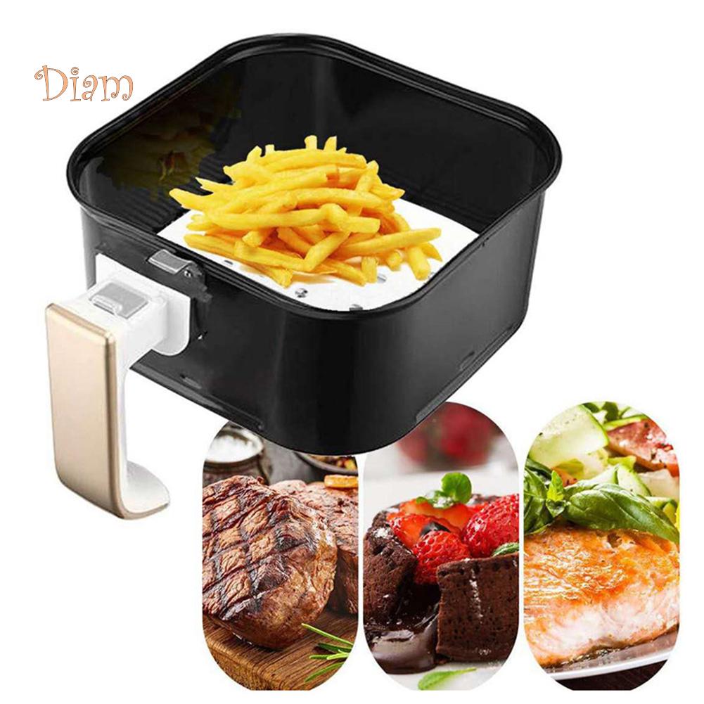 Buy CO&LO 100Pcs 7/8/9Inch Square Non-stick Air Frying Pan Pad Barbecue ...