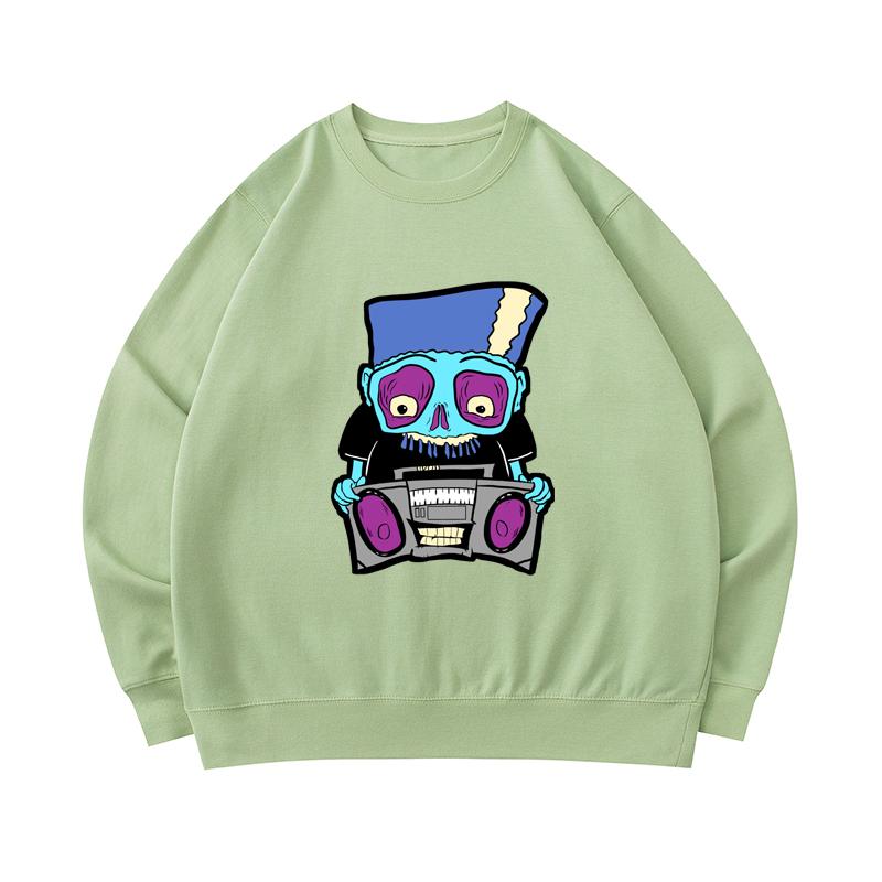 Men's 300 GSM 100% Cotton Sweatshirt Zombie Boombox Print Street ...