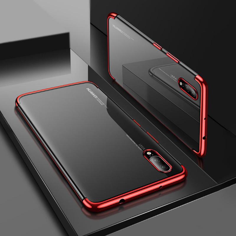 Buy Luxury Ultra Slim Plating TPU Transparent Phone Back Case Cover For ...