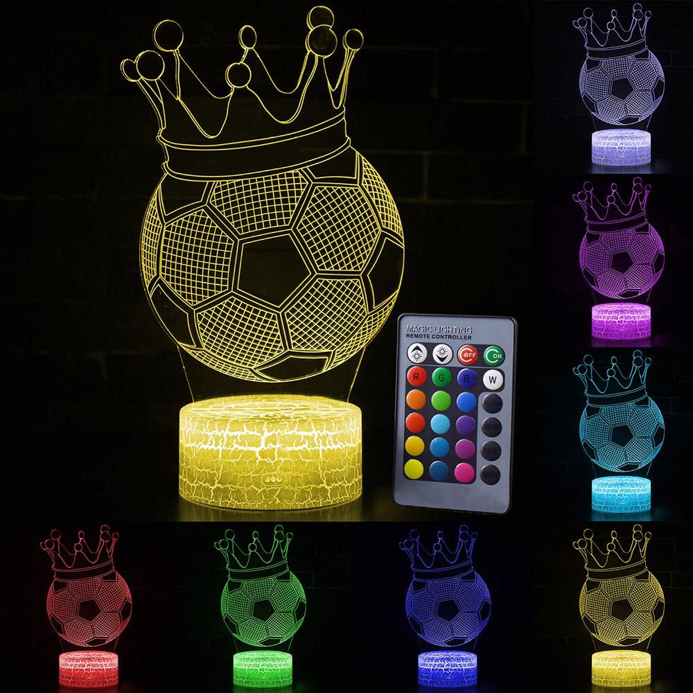 Cheap 3D LED Night Light Fashion Rugby Football Pattern 7 / 16 Color ...