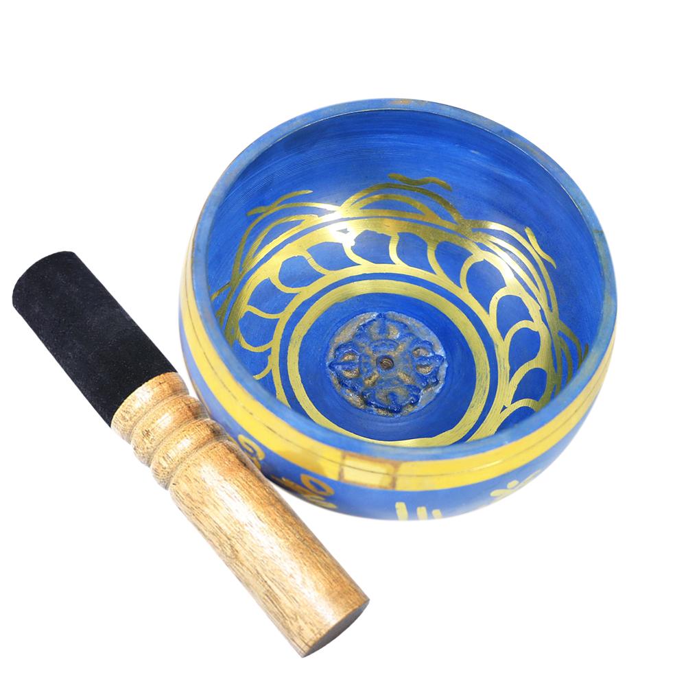 Buy Blue Copper Buddha Sound Bowl Yoga Tibetan Singing Bowl Religion ...