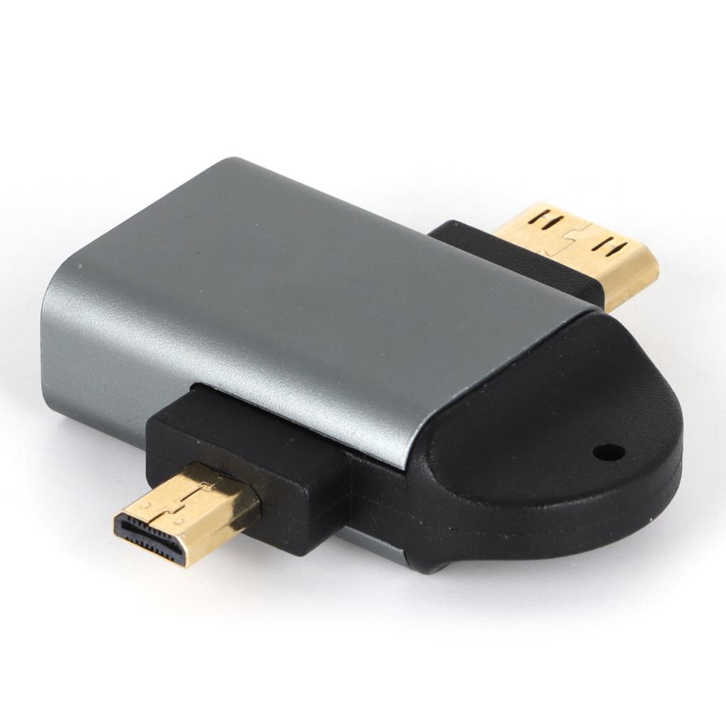 2 in 1 Video Adapter Aluminum Alloy HD Multimedia Interface Female to ...