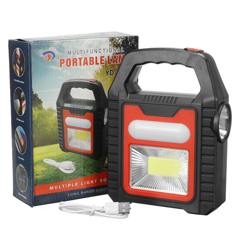 Buy 3 Modes Portable Solar COB LED Flood Light Outdoor Work Light USB ...