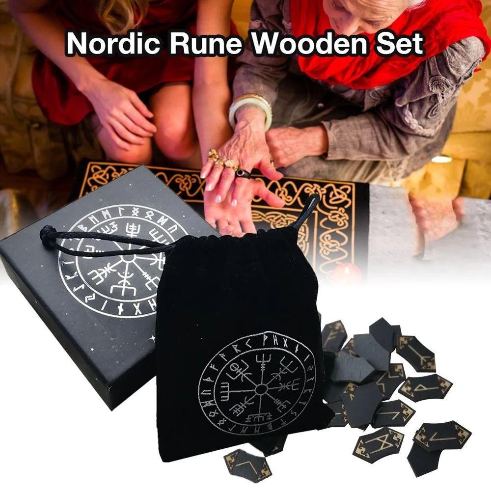 Buy Bag Letter Word Runes Symbols Divination Runes Wooden Runes Stone ...