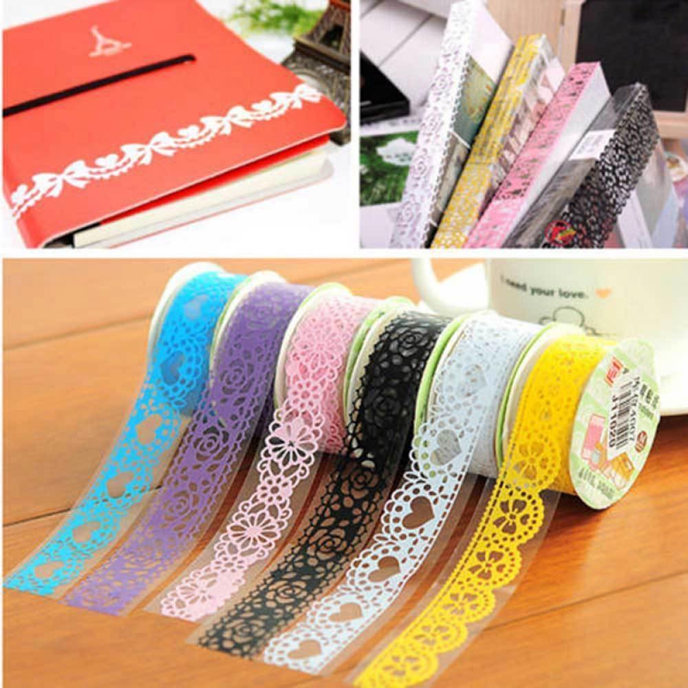 Buy Ornament Sticky Paper DIY Craft Washi Tape Adhesive Lace Sticker at ...