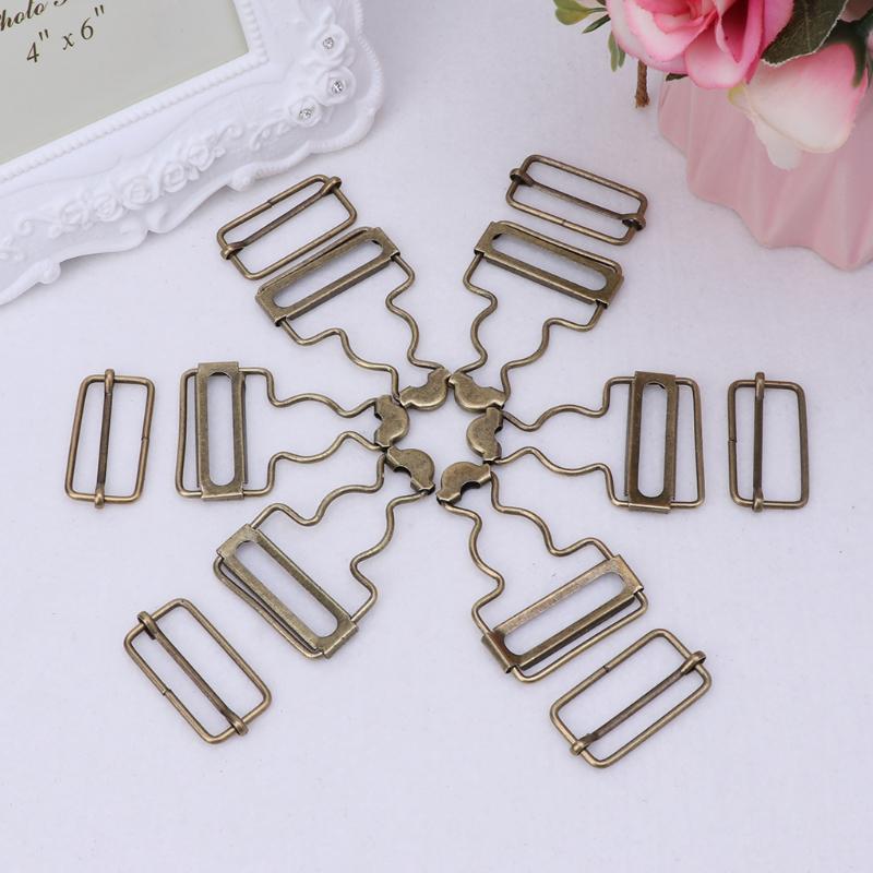 Buy 6 Sets High Quality Suspender Buckles Strap Adjuster Fastener Clip ...