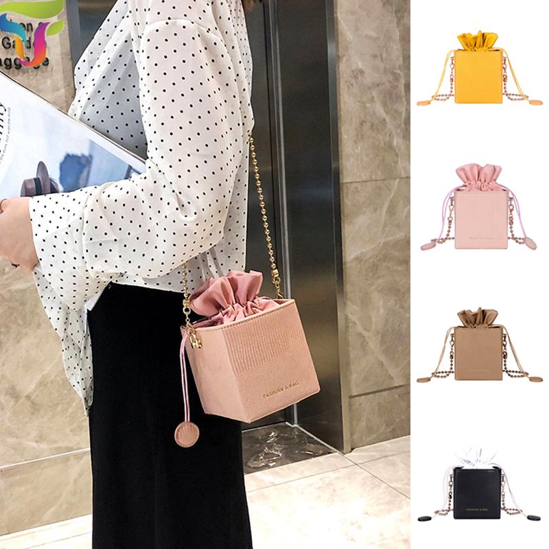 Buy Women Fashion Simple Small Bucket Bag Single Shoulder Messenger ...