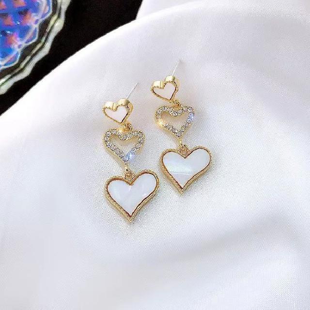 Buy Fashion Women 'S Stainless Steel Double Layer Simple Heart Shape ...