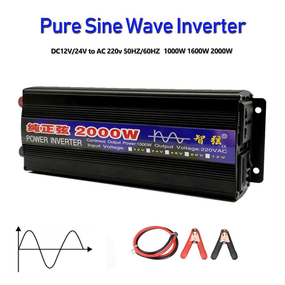 Buy Pure Sine Wave Inverter Dc 12v /24v To Ac 220v 1000w 1600w 2000w ...