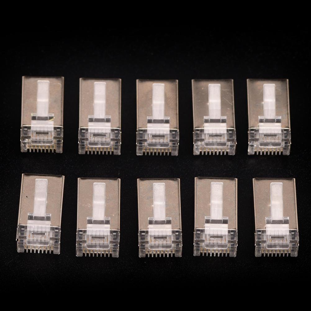 High-quality 10 X Silver Plated Cat6 Crystals RJ45 Network Cable ...