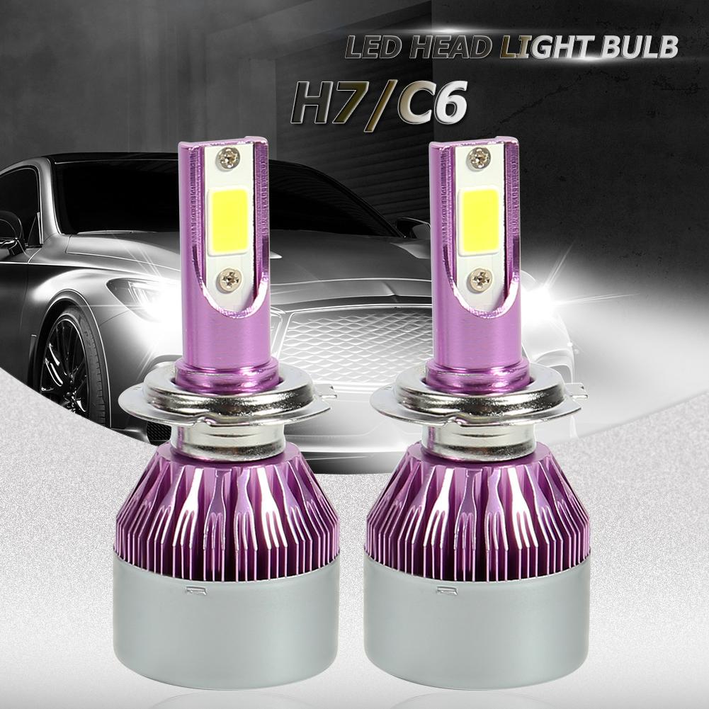 Buy 1 Pair COB LED Car Headlight Bulbs 72W 6500K Headlamp Fog Light ...