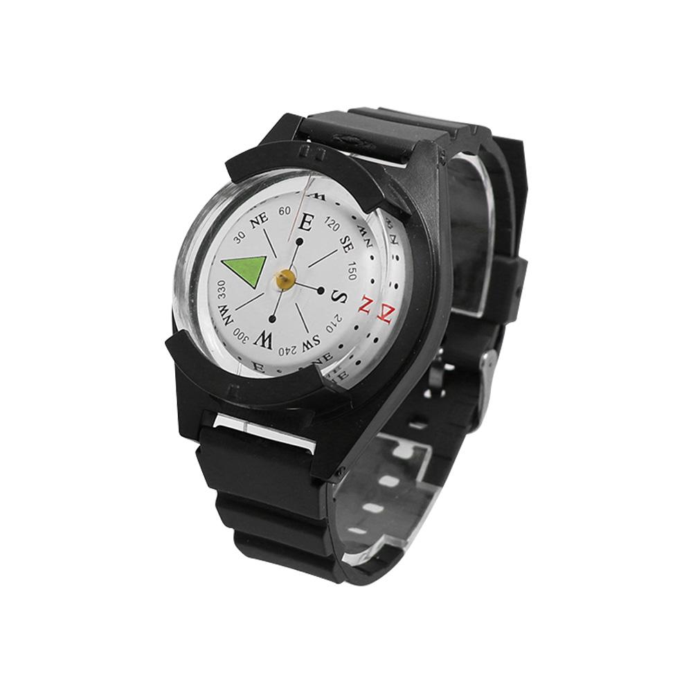 Buy Portable Compass Watch Silicon Strap Waterproof Outdoor Luminous ...