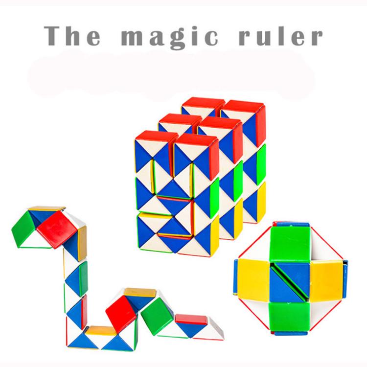Magic cube foldable snake magic ruler jigsaw puzzle colorful uygun ...