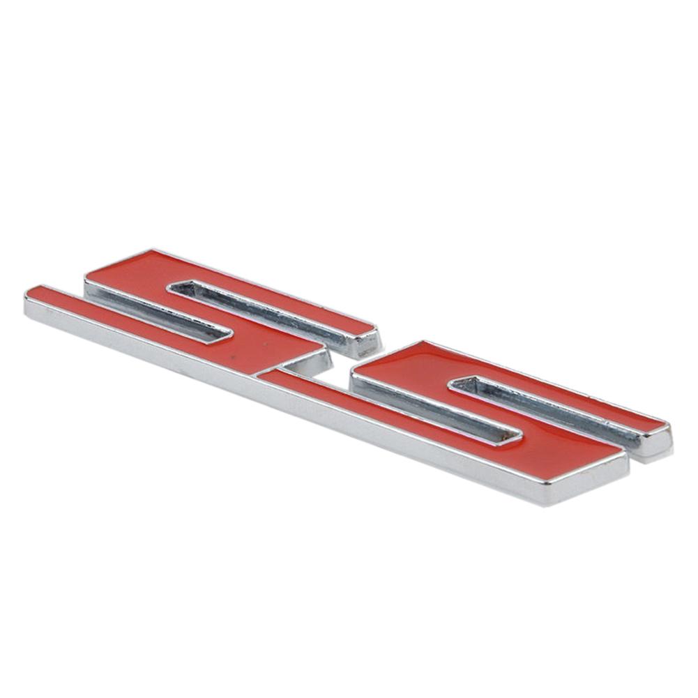 Buy 3D Metal Red SS Logo Car Metal Badge Emblem Decal Sticker at ...