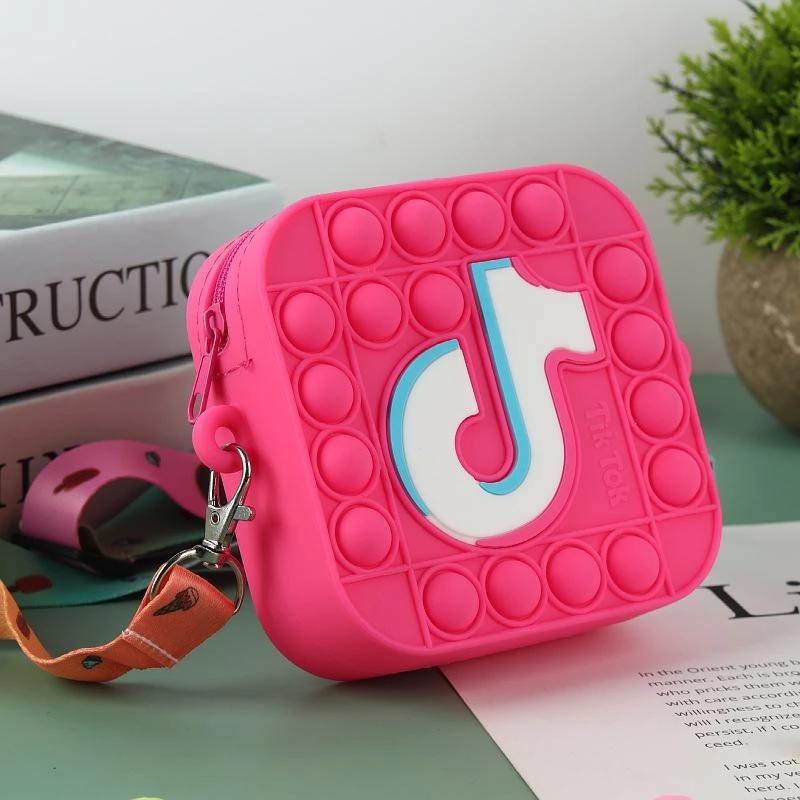 Buy 1Pc Popper Popet Silicone Push Bubble Stationery Storage Bag Popite ...
