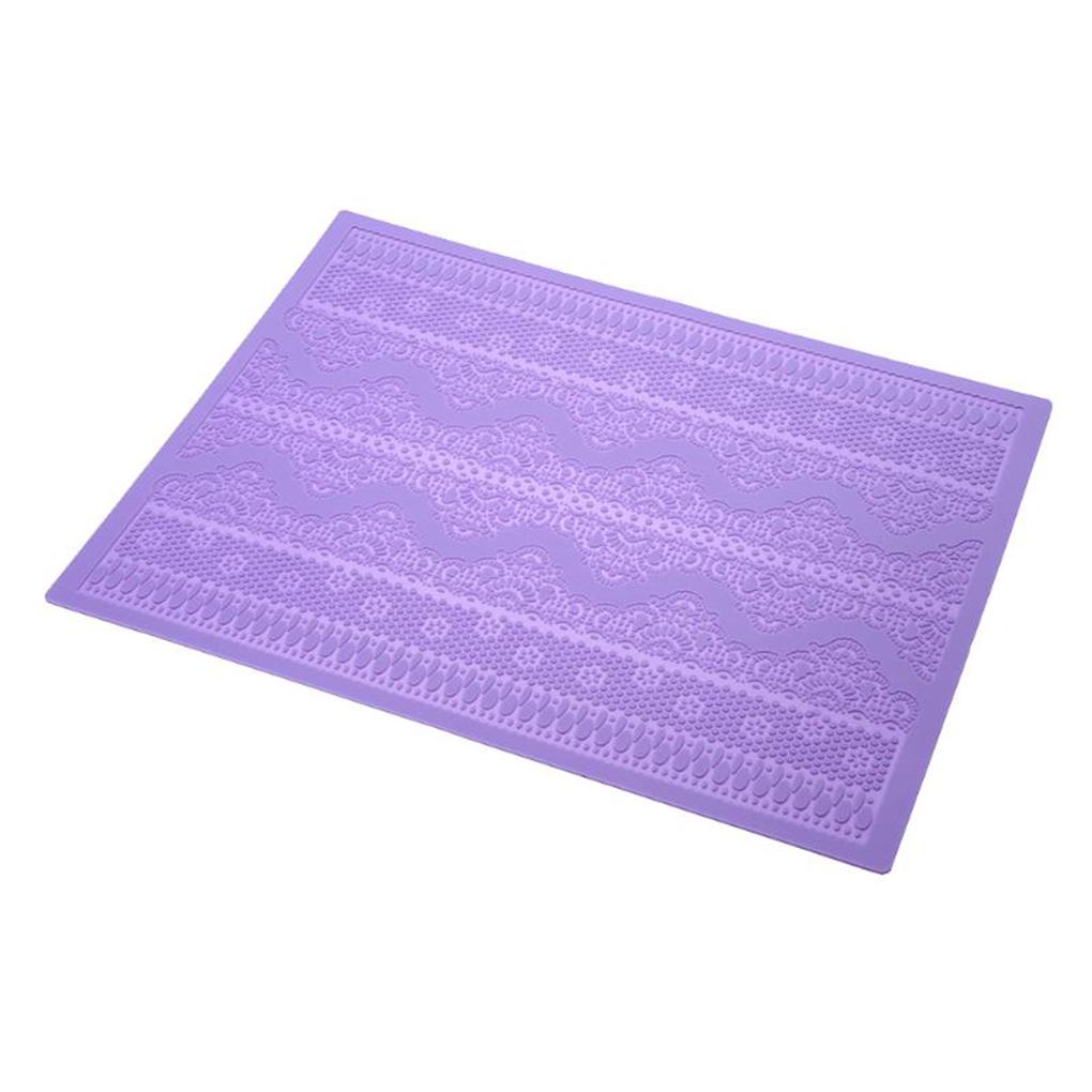 Buy Flower Pattern Silicone Mat Fondant Cake Lace Embossing Pad Mold ...