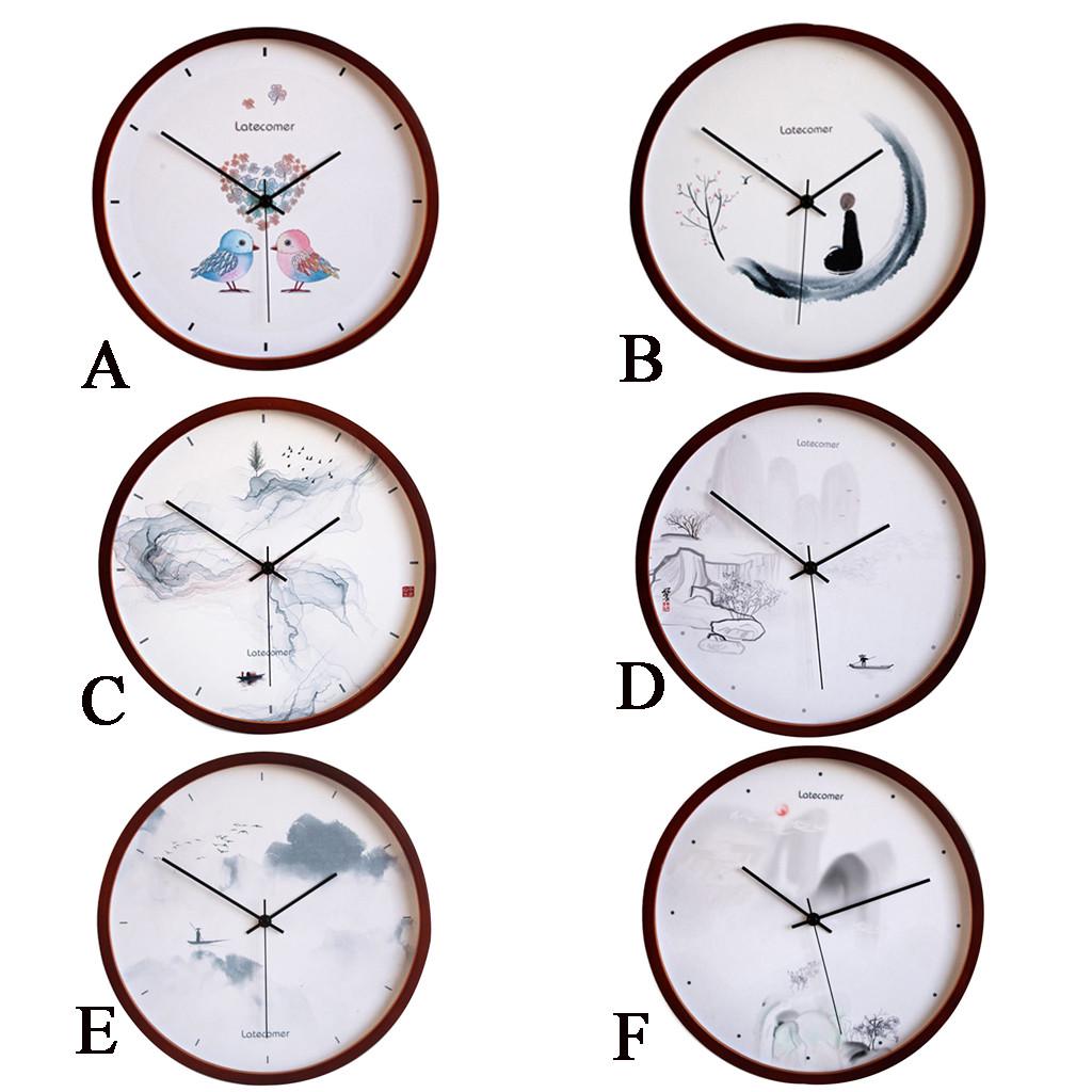 LATECOMER New Clock Watch Wall Clocks Silent Wooden Home Decoration ...