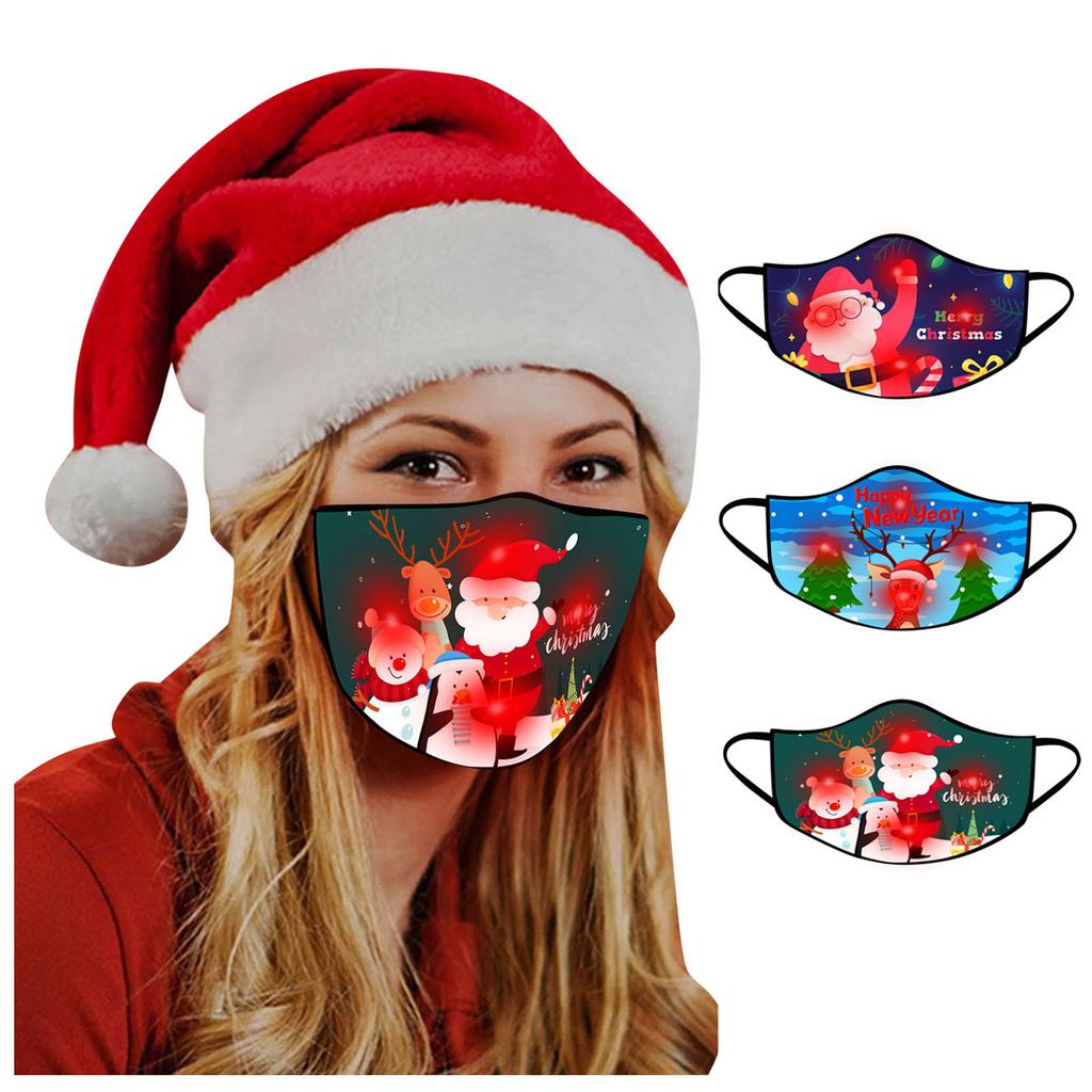 Buy Happyyu LED Christmas Mask Light Up Mask Christmas Lights Glowing ...