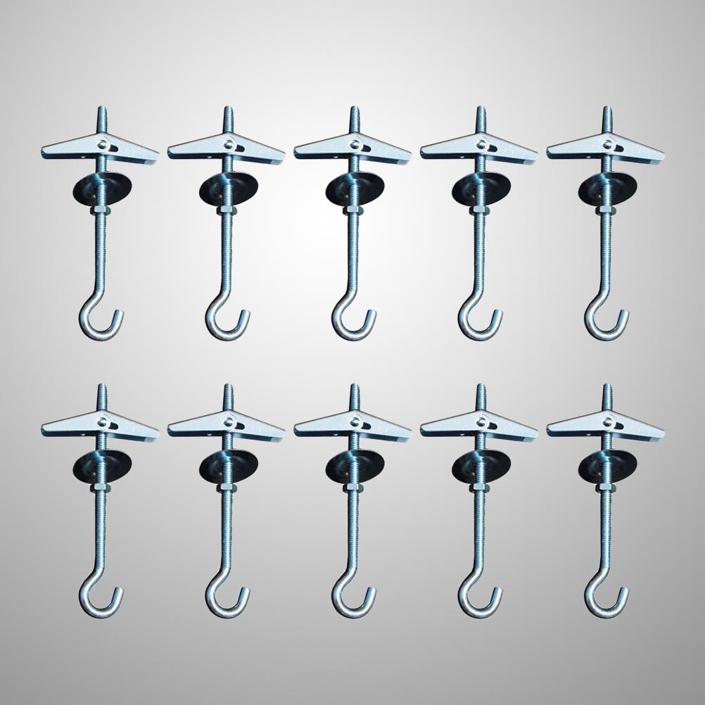 Buy 10 Pcs M5 10KG Useful Rustproof Heavy Duty Threaded Hooks Wall ...