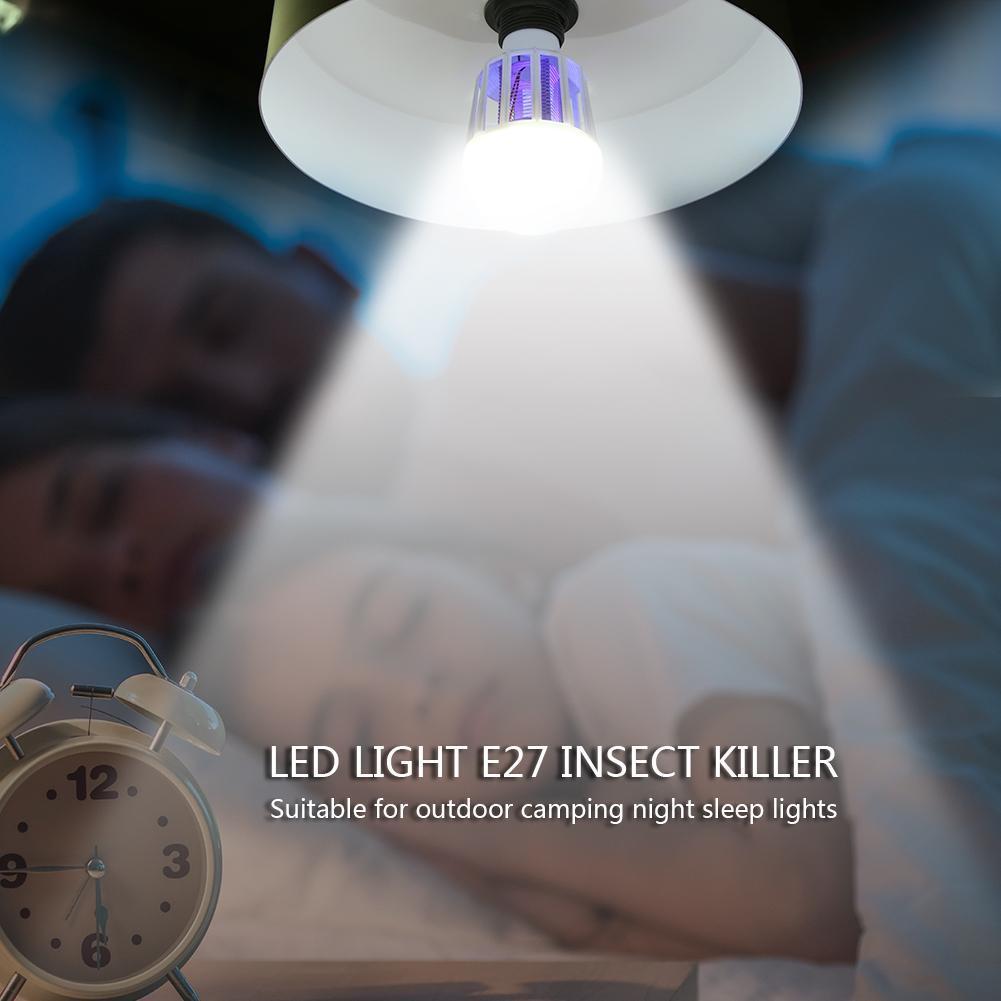 Buy 2in1 LED Bulb Electric Trap Mosquito Killer Light E2715W Electronic ...