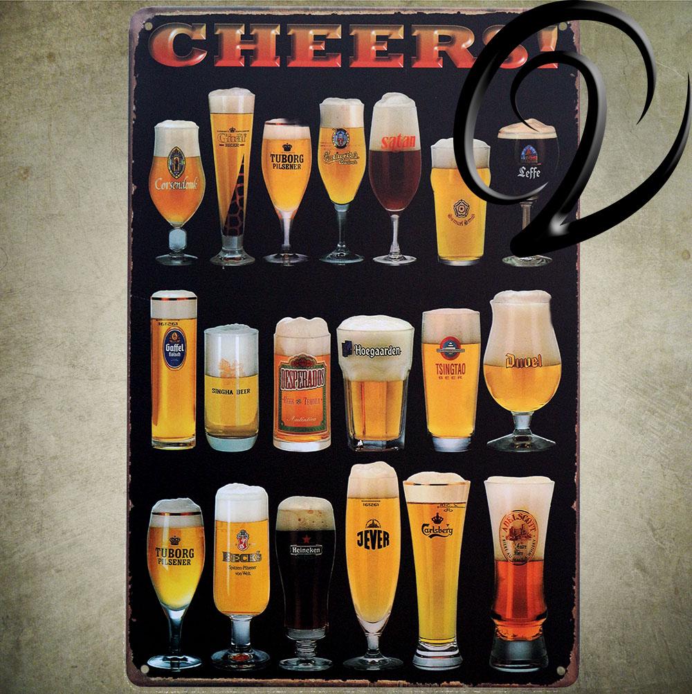 Buy Beer Metal Tin Sign Home Bar Coffee Club Decor Retro Style Plaque ...