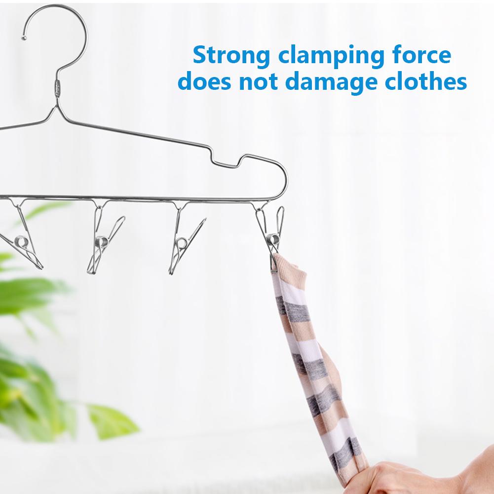 10Pcs Multi-use Stainless Steel Washing Line Clothes Pegs Hang Pins ...