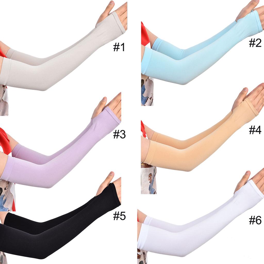 Buy Fingerless Cooling Arm Sleeves for Jogging Cycling Basketball Sun ...