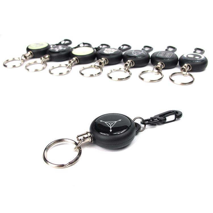 Cheap Portable Retractable Keychain Key Ring Anti Lost Wire Rope Buckle ...