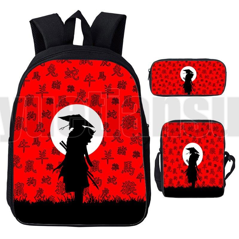 Buy 3d Print Anime Bushido Samurai Backpack Travel Schoolbags Japan ...