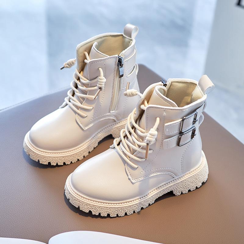 Buy Spring Autumn Kids Boys Girls Boots Solid Color Casual Thicken ...