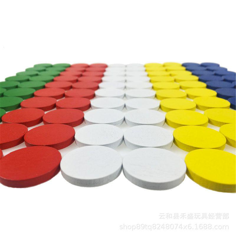 117Pcs Counters Counting Chips 30mm Mixed Colors Math Toy Bingo Chips ...