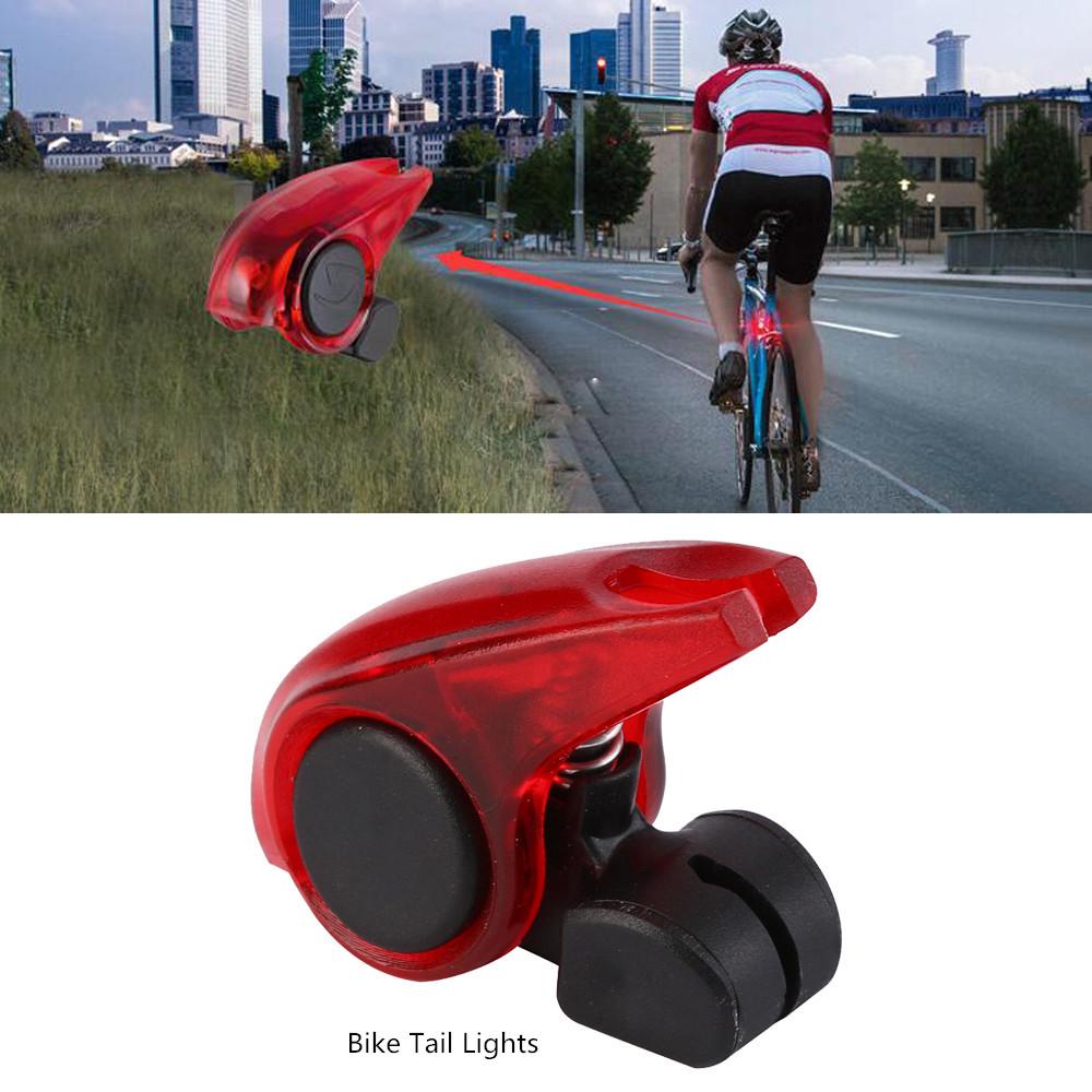 Red Portable Mini Brake Bike Light Mount Tail Rear Bicycle Light ...