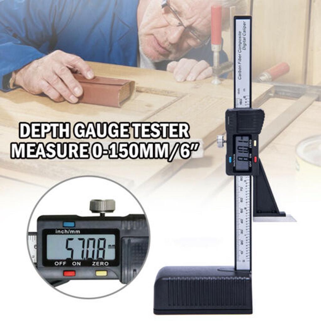 Buy 6inch LCD Digital Height Gauge Measure Depth Ruler Slide Vernier ...