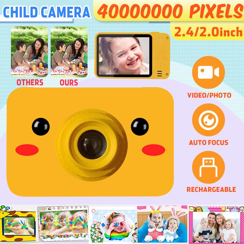 Children's Camera Cute Toy Cat Mini Digital Camera IPS Screen Education ...