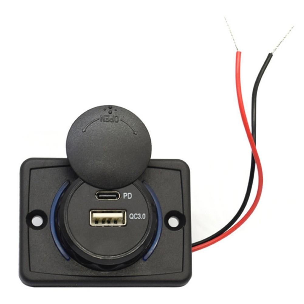 Car Charger USB Charger Socket Type C Adapter Black uygun fiyatlı satın ...