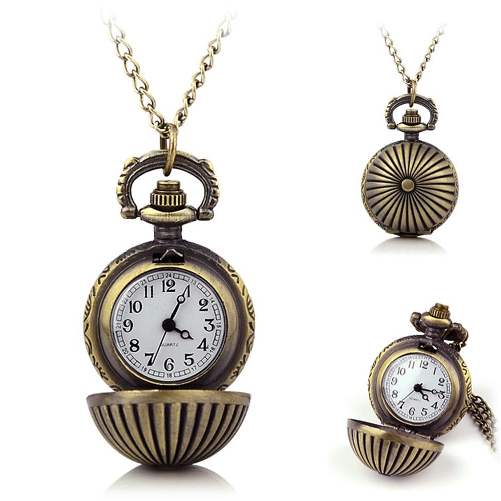 Buy Retro Vintage Bronze Spherical Punk Steampunk Quartz Pocket Watch ...