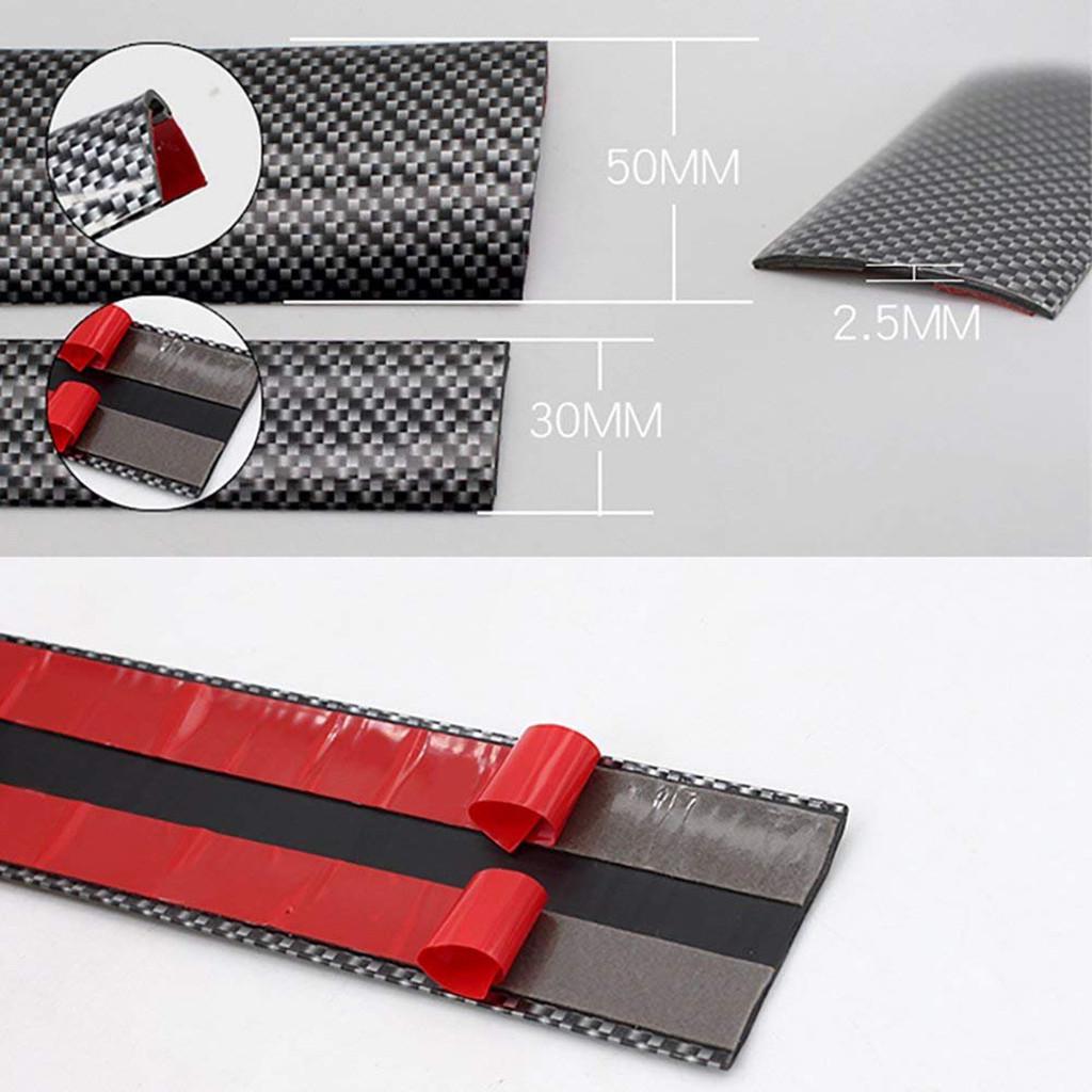 Buy Carbon Fiber Car Bumper Sill Protector Plate Rubber Cover Guard Pad ...