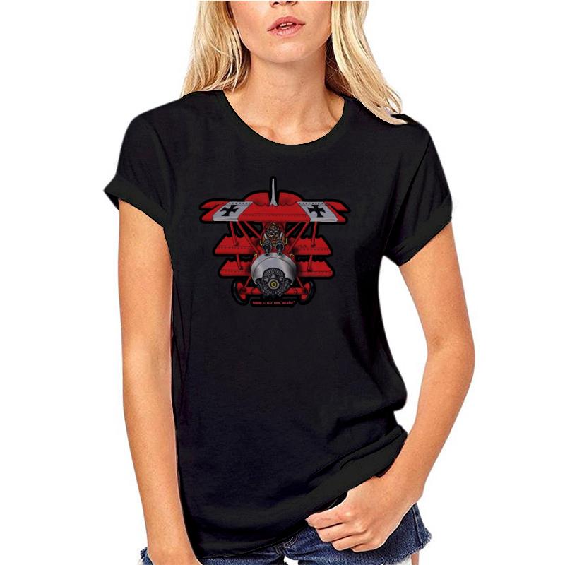 Buy 2022 Printed Men T Shirt Cotton Short Sleeve Cool Red Baron Plane T ...